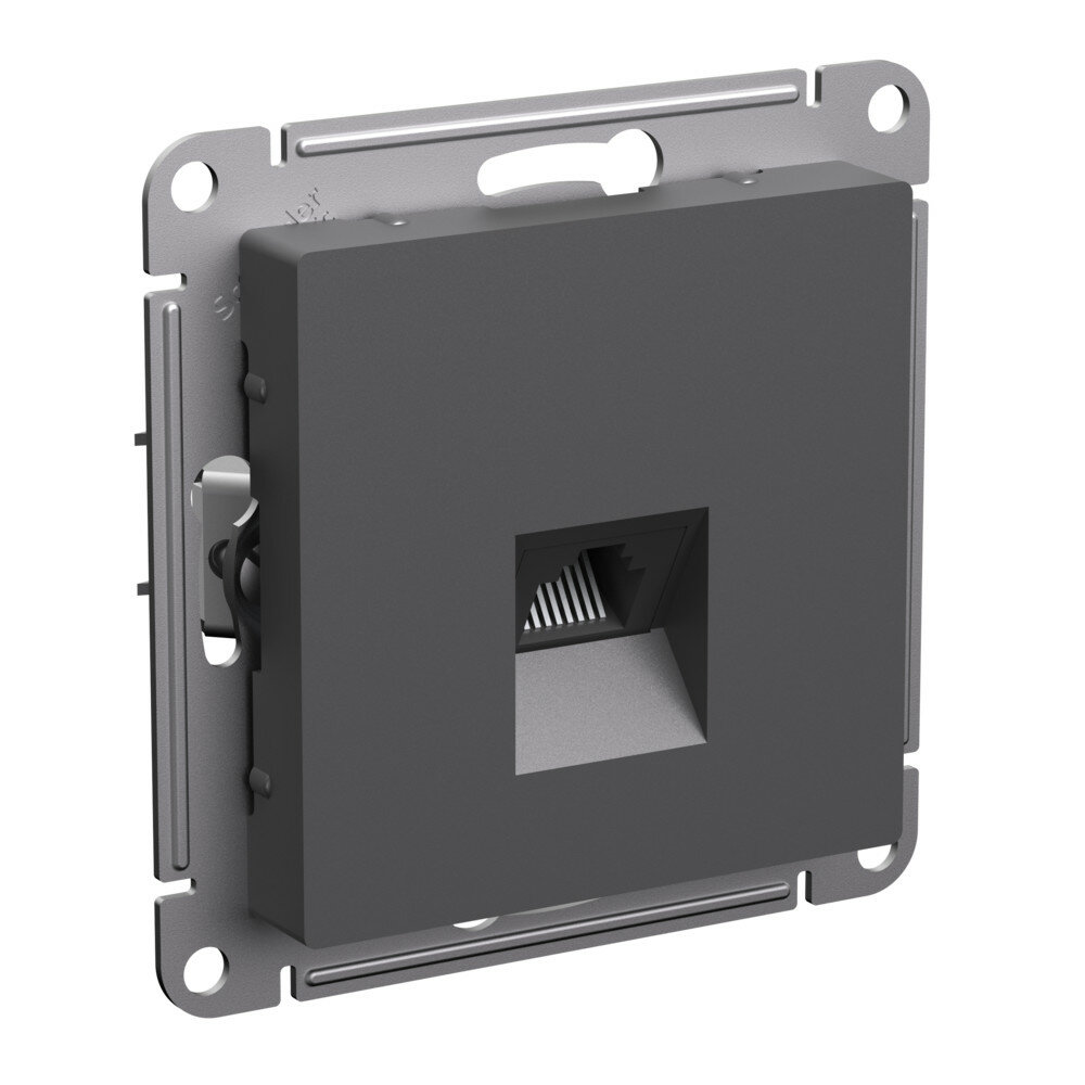 AtlasDesign Розетка компьютерная RJ45 кат. 5E , цвет Базальт