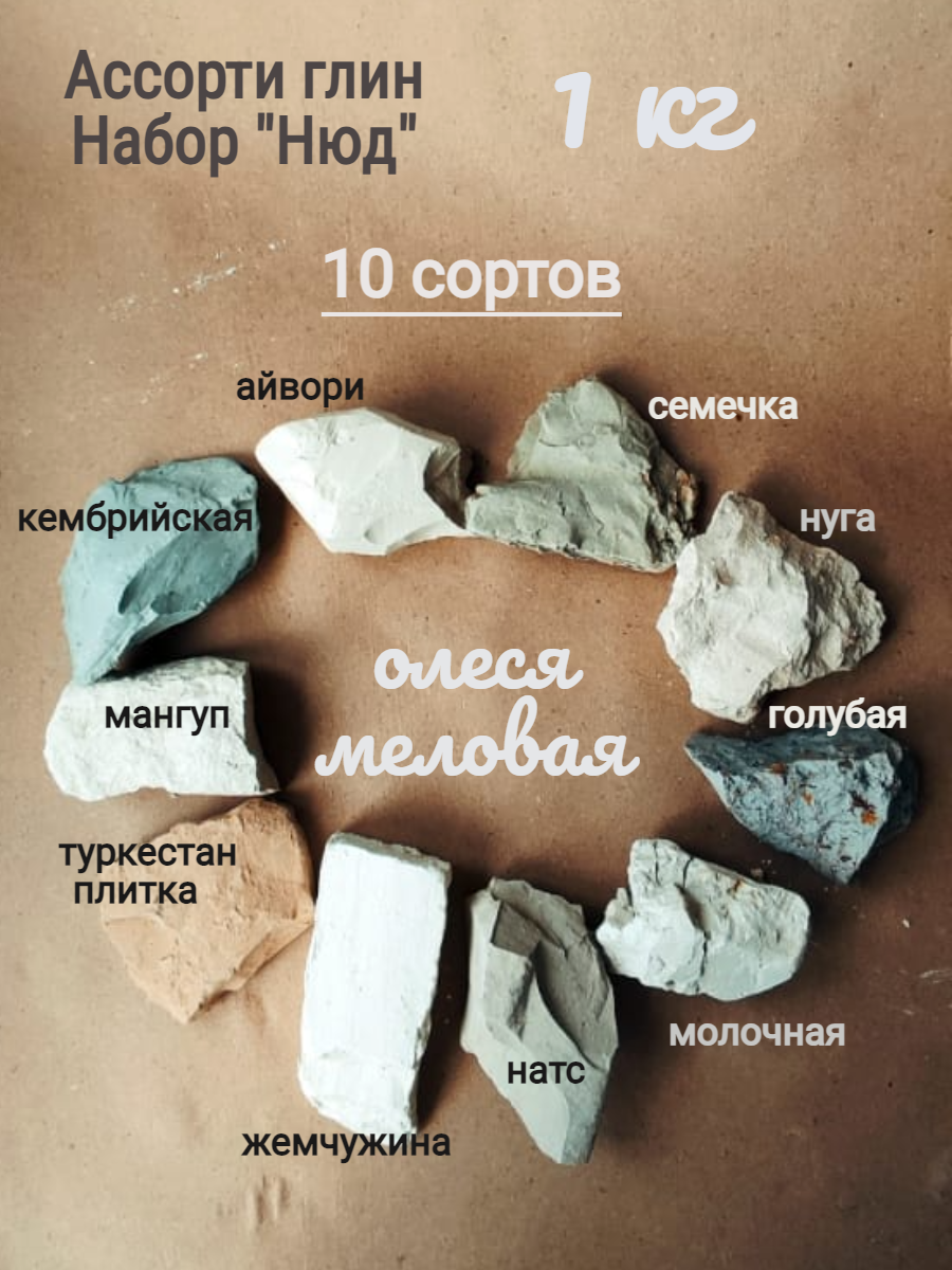 Набор глин "НЮД" 1 кг