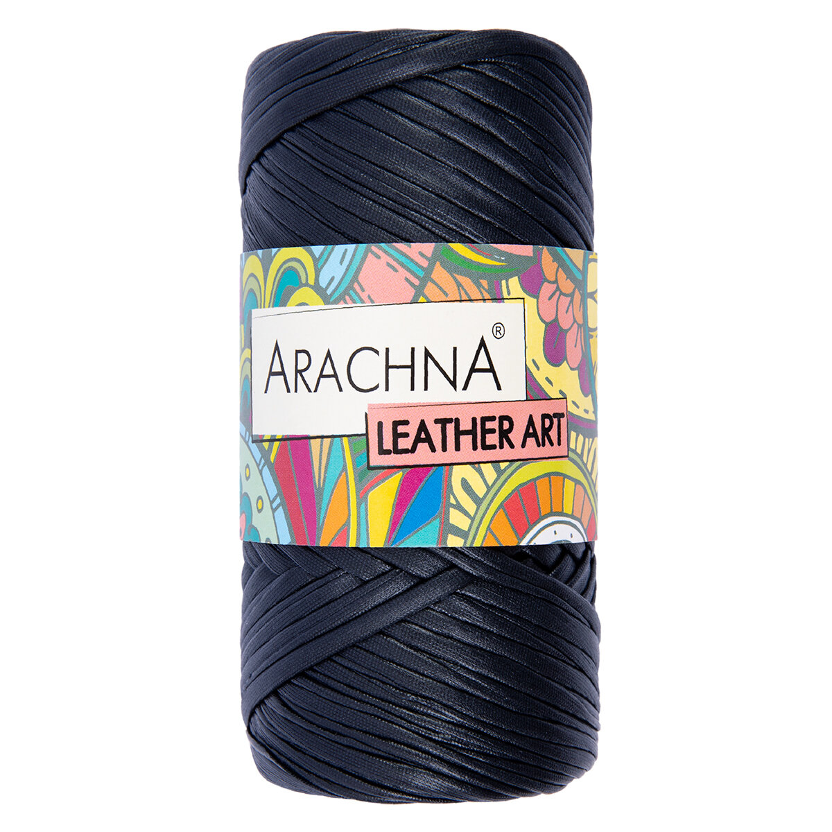 Пряжа ARACHNA "LEATHER ART" 4 шт. по 160 г 50 м 100% полиэстер №05 т. синий