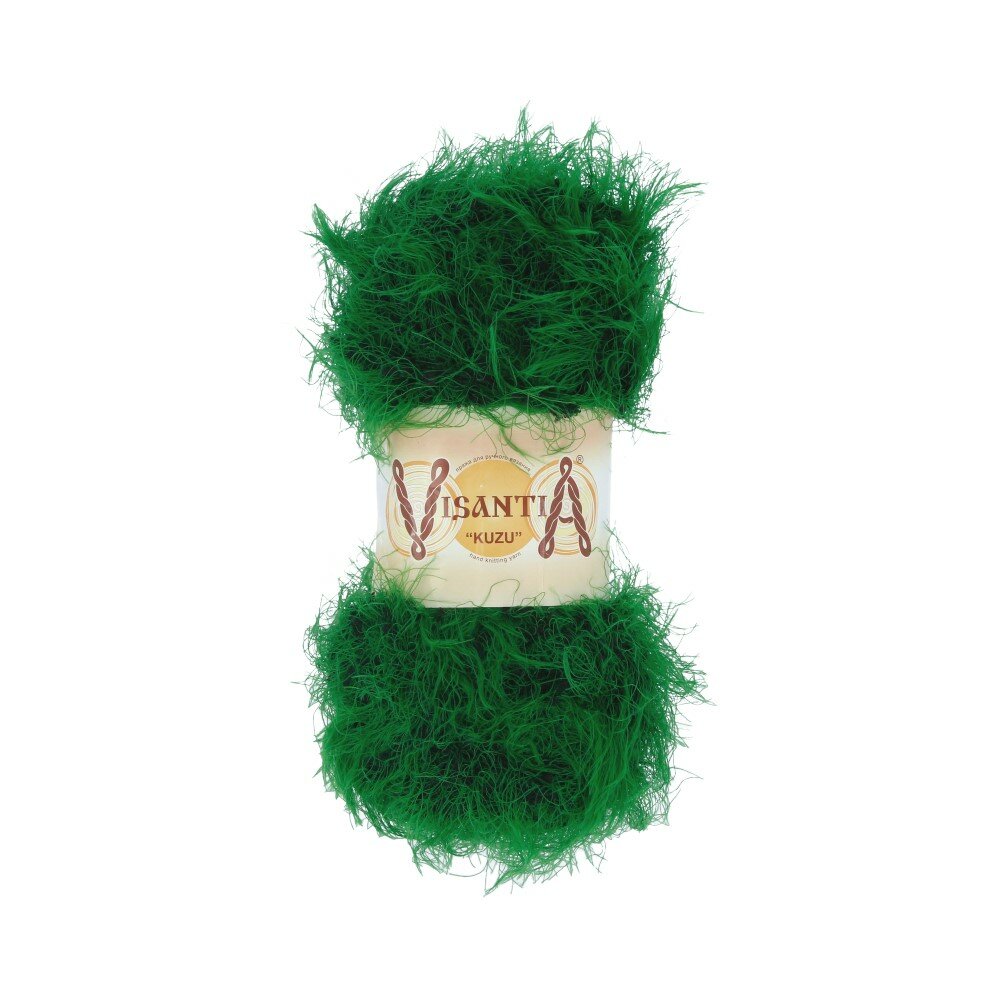 Пряжа VISANTIA "KUZU" 70% полиэстер, 30% нейлон 100 г 55 м №08 зелёный