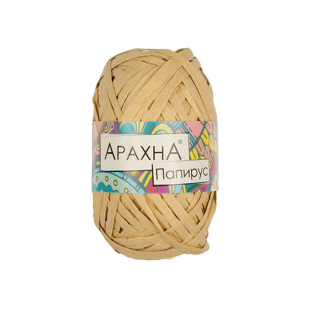 Пряжа ARACHNA "PAPYRUS" 100% целлюлоза 40 г ± 3 г 50 м №10 св. бежевый