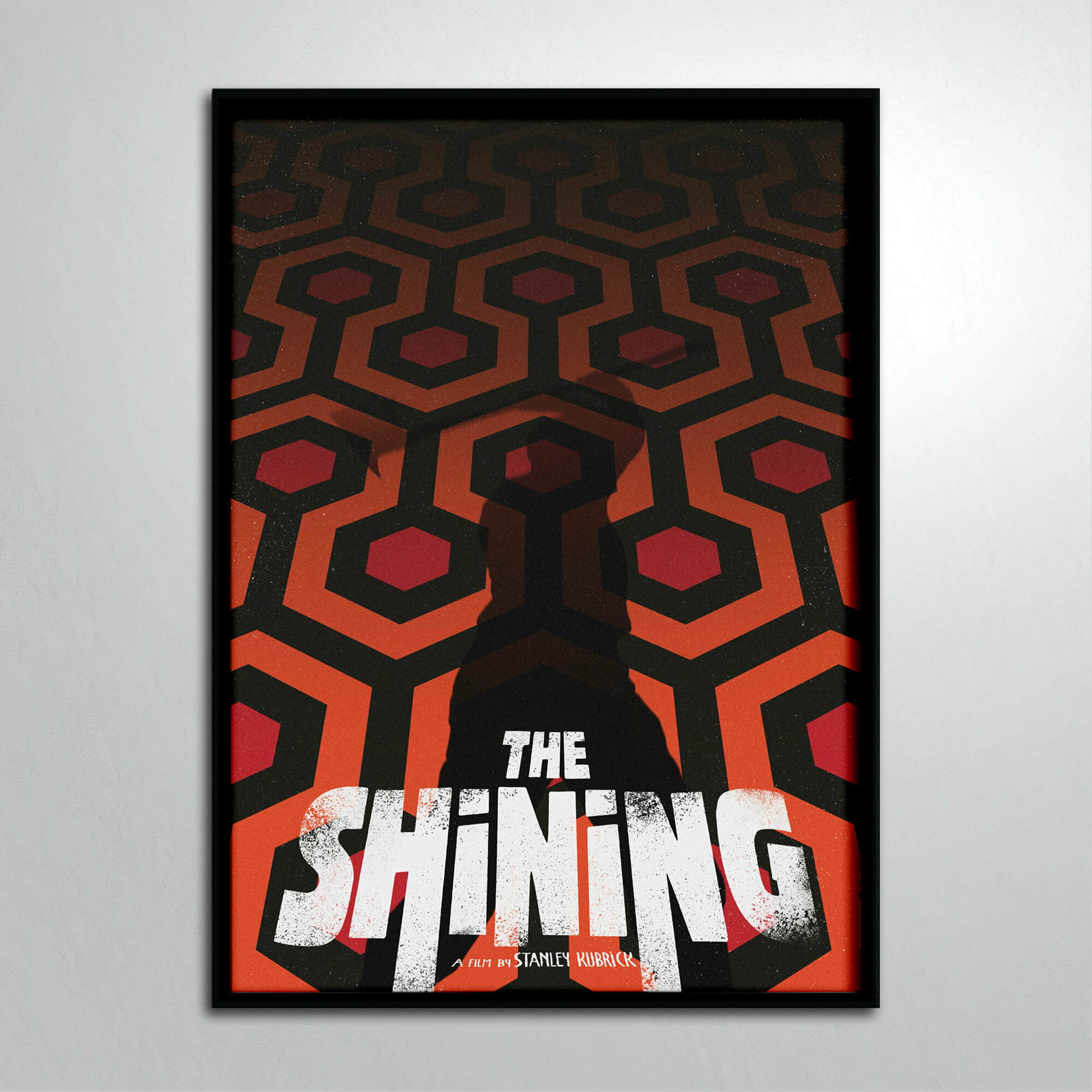 Постер в раме/Стэнли Кубрик Сияние Джек Николсон Ковер и Тень The Shining