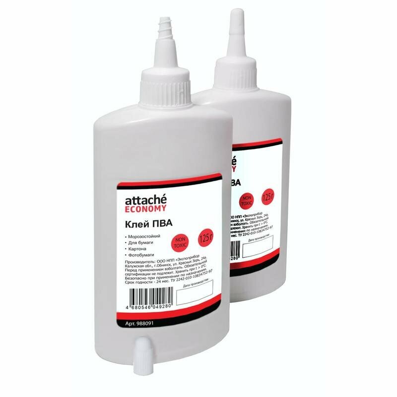 Клей ПВА Attache Economy 125 г, 988091