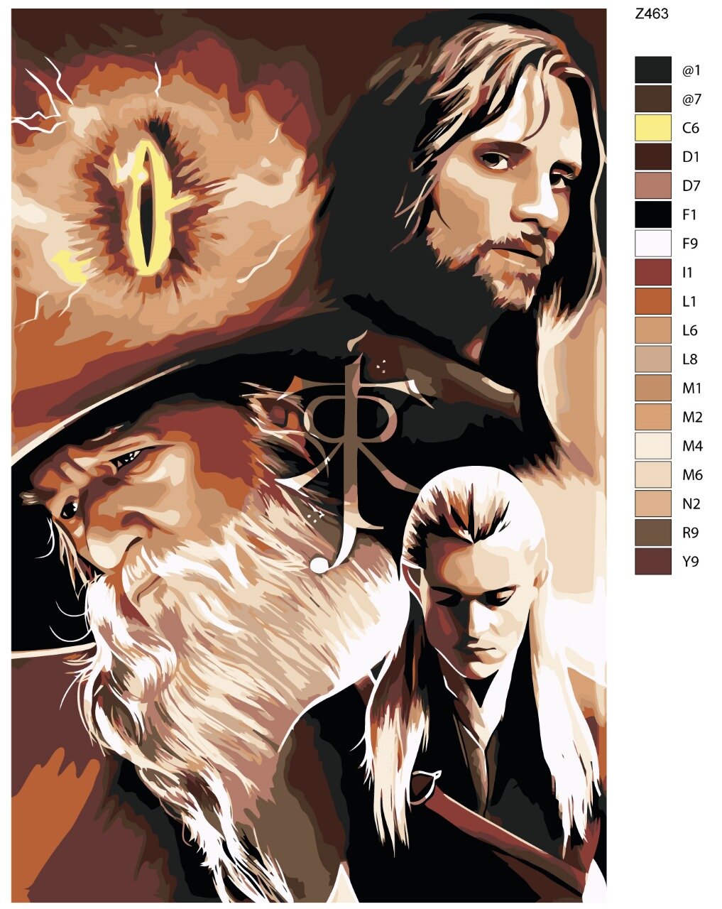 Картина по номерам Z-463 "Властелин колец" 60x90