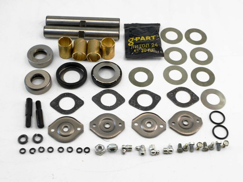 Шкворень газель 3302 в сборе с втулками и подшипниками (ремкомплект полный, 2 шт.)