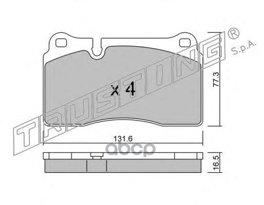 К-т дисков. тормоз. колодок VW Touareg 2005- F Trusting арт. 6750