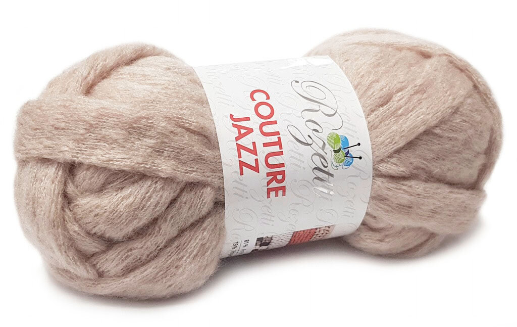 Пряжа Rozetti "Couture Jazz" акрил 81%, полиамид 19%, 100гр/15м (240-02 Бежевый) 1 упаковка (3 мотка)