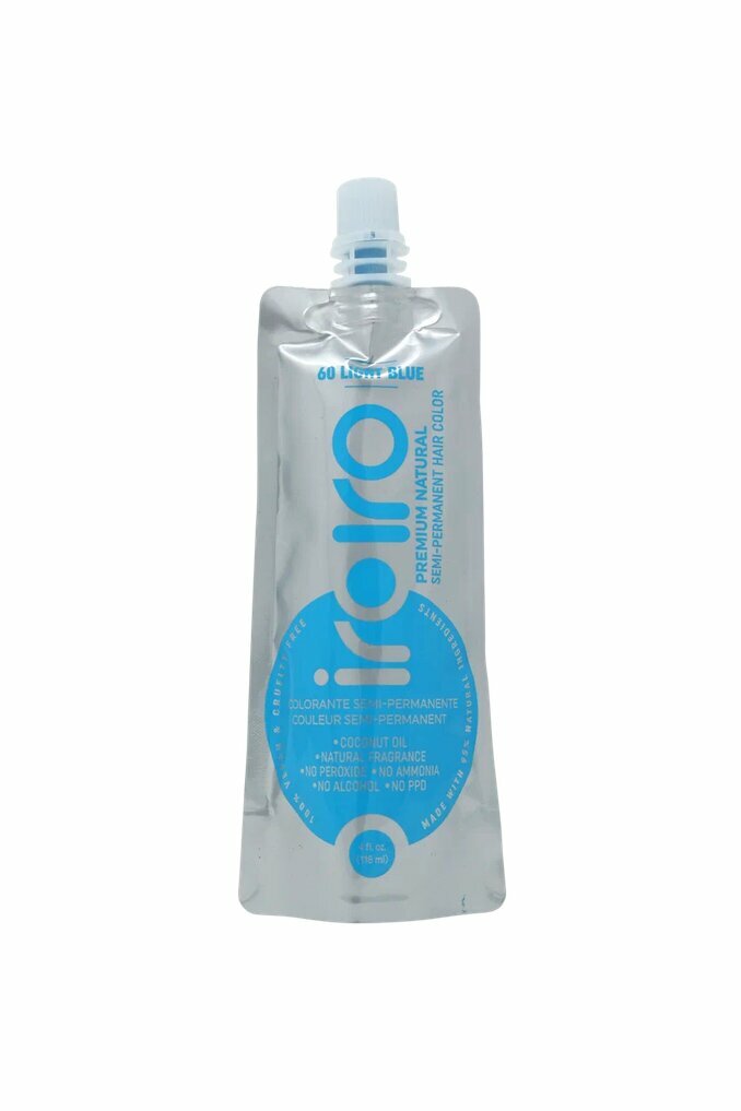 Семи-перманентный краситель для волос iroiro 60 LIGHT BLUE / Голубой 118мл