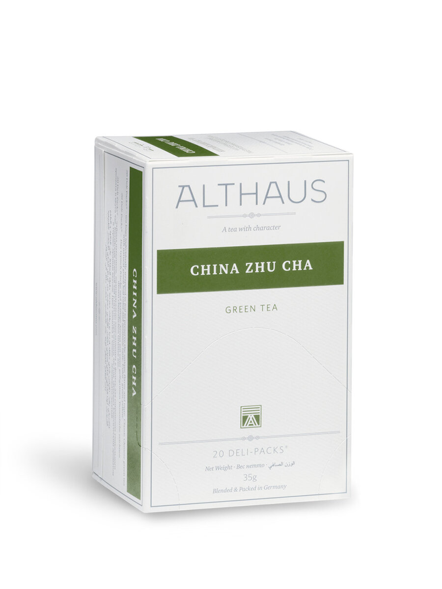 Чай зеленый Althaus China Zhu Cha в пакетиках, 20 пак.