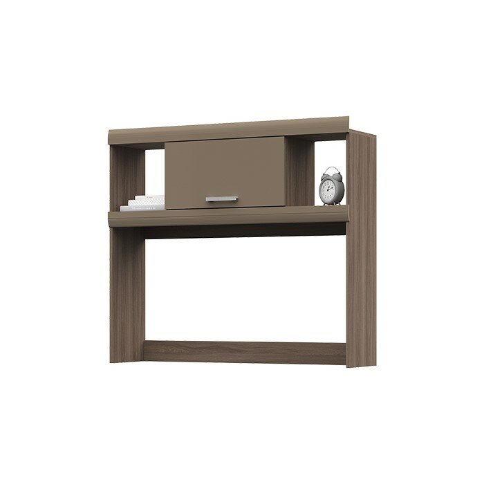 Надстройка полка для компьютерного стола, 119,6х107,2х31,4 см, ясень шимо, Симба