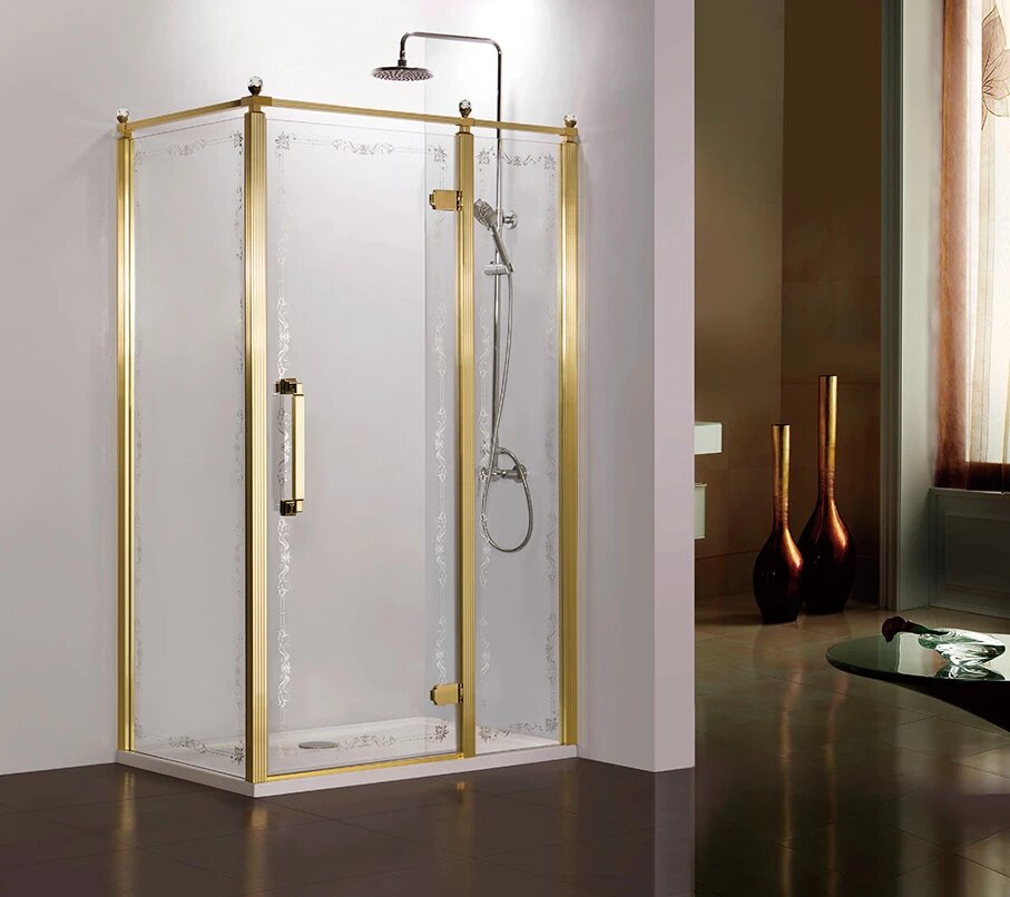 Душевой уголок Azario Ontario 120x90 R золото AZ-NBB1231-R 900 GOLD