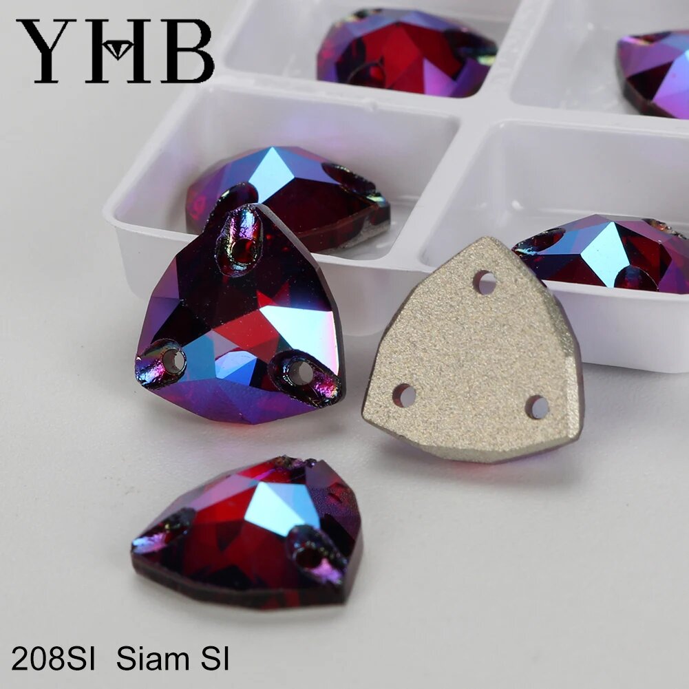 Стразы YHB Siam Crystal AB для пошива Фиолетовый, 15pcs 22mm, 208SI Siam SI