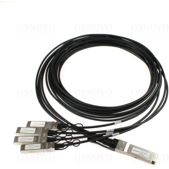 DAC кабель QSFP+ Osnovo OC-QSFP-4x10G-3M