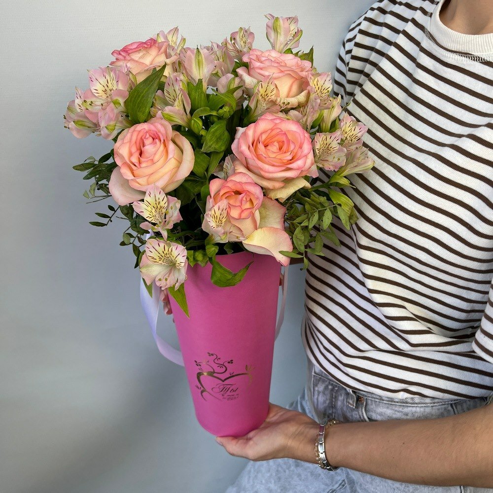 Авторский букет 47 - В коробке для нее