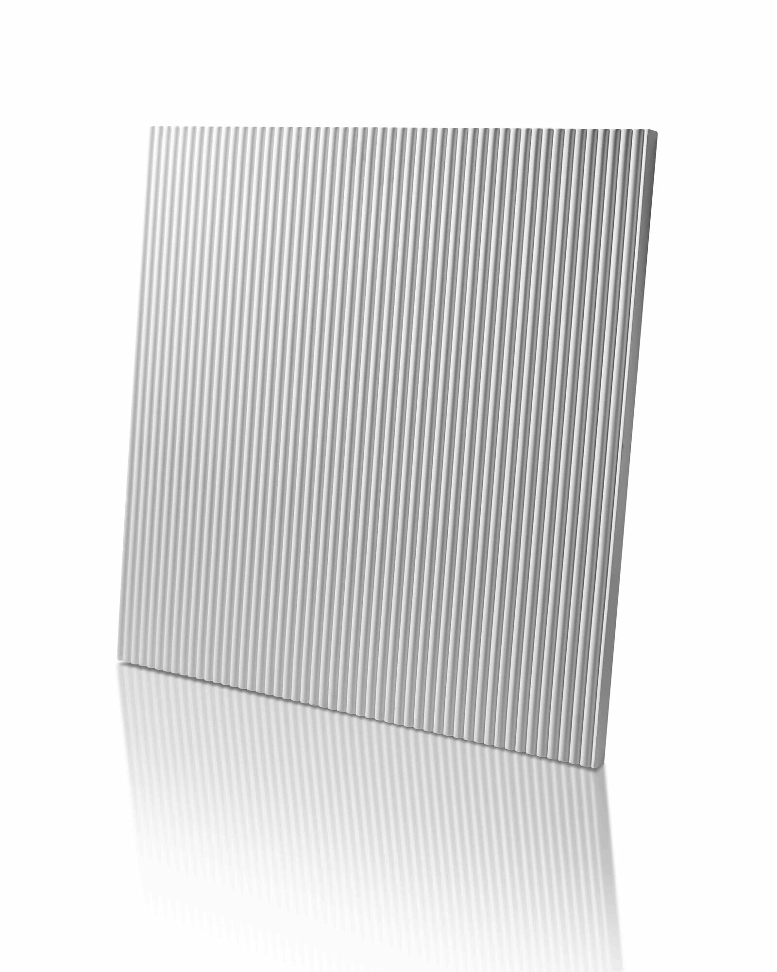 3D Гипсовая панель инкора-декор Рубчик 0,25 м2 белая 1шт 50х50см