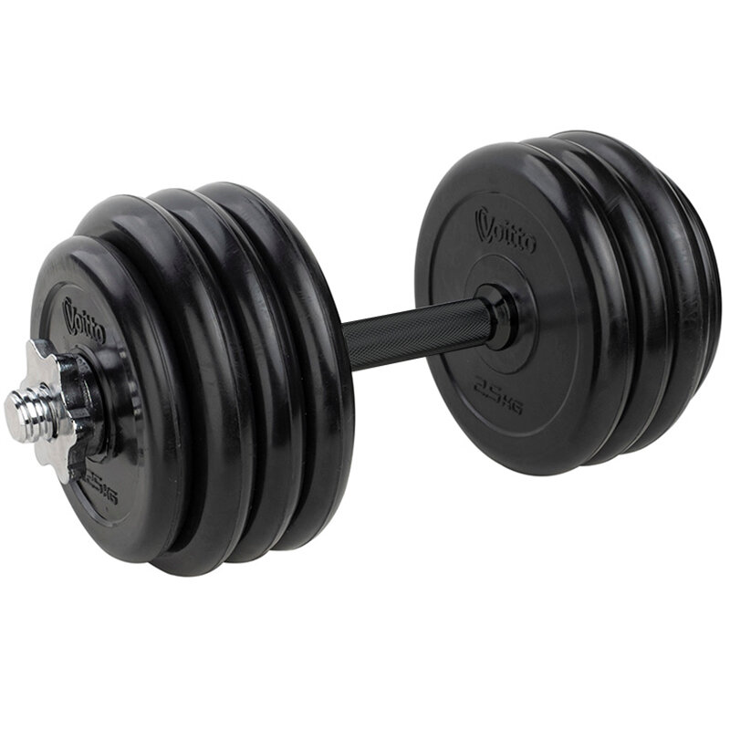 Гантель разборная обрезиненная 20 кг Voitto - d31, Комплектация №2 с обрезиненной ручкой