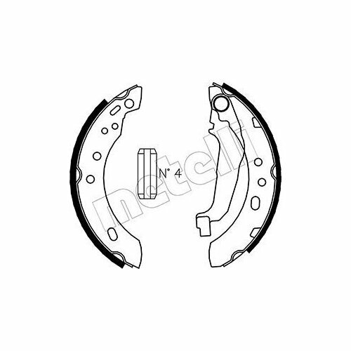Колодки тормозные барабанные комплект Nissan, METELLI 53-0284 (1 шт.)