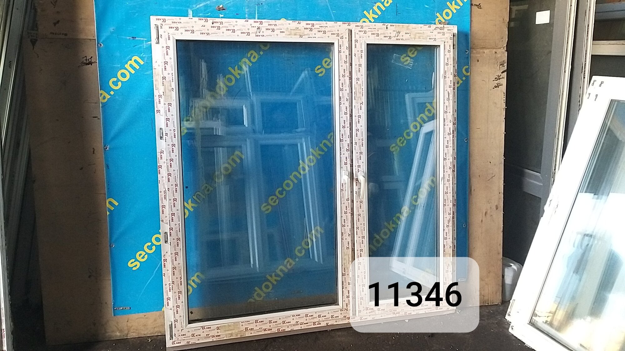 Пластиковое окно Б/У 1620(в)х1620(ш), КВЕ