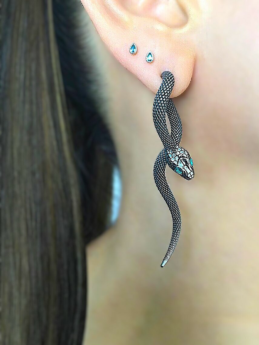 Комплект серег, фианит, металл, циркон