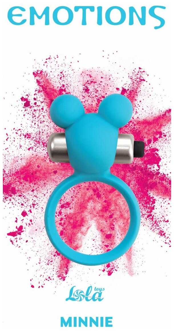 Голубое эрекционное виброколечко Emotions Minnie Breeze, нежно-голубой