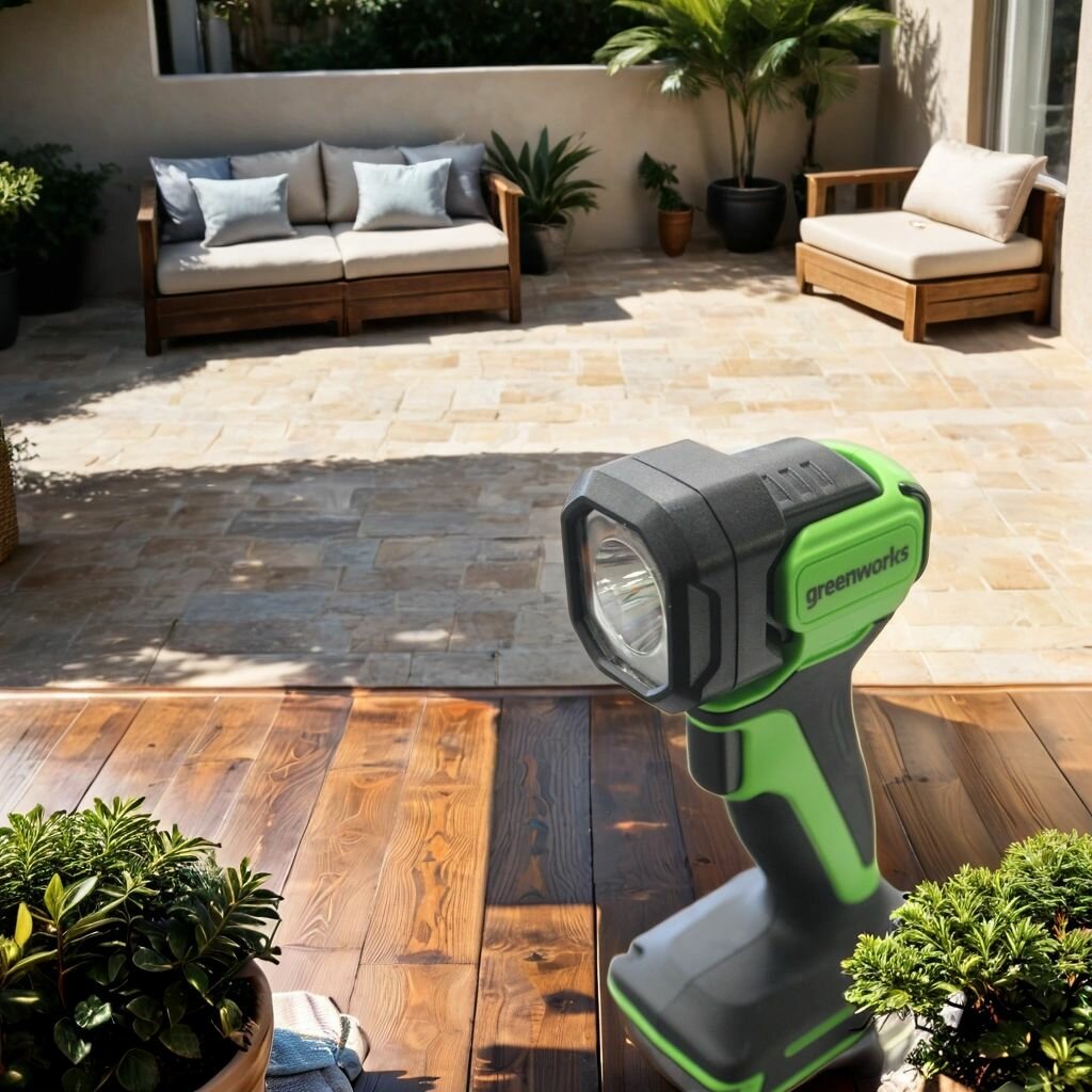 Фонарь Greenworks G24SL200 аккумуляторный, 24V, 200 лм, без АКБ и ЗУ.