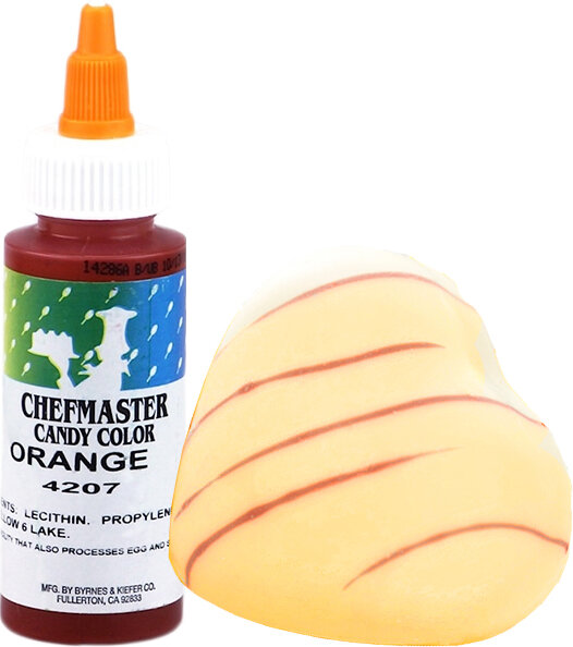 Краска гелевая жирорастворимая Оранжевая Orange Candy color Chefmaster, 56 гр. (Набор из 1 шт.)