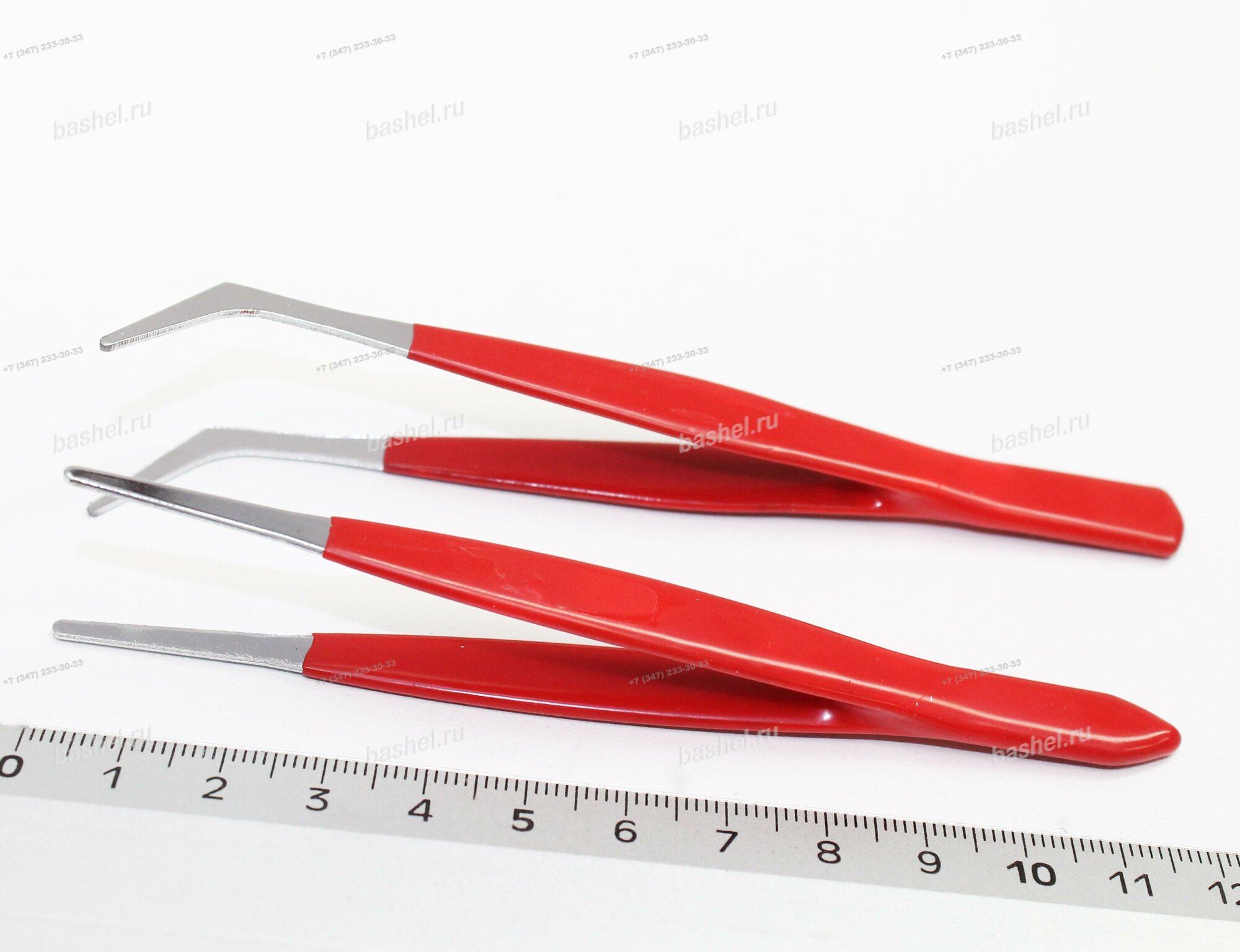 Пинцеты 2 шт. с ПВХ ручкой FIT 67435