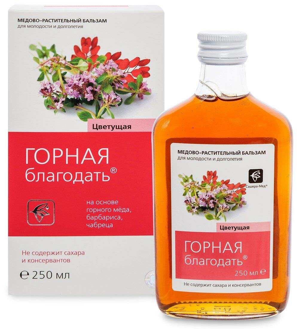 Горная благодать Медовый взвар -цветущая, 250 мл A2134467 Сашера-Мед
