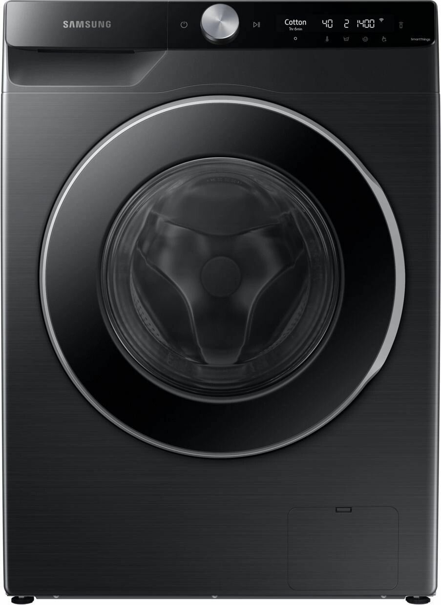 Стиральная машина Samsung WW11CG604CLBLP, загрузка 11 кг, с паром, EcoBubble, инверторный двигатель, черная