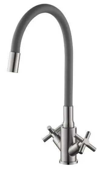 Смеситель для кухни Esko Capela CP519GR гибкий излив 40 см цвет серый