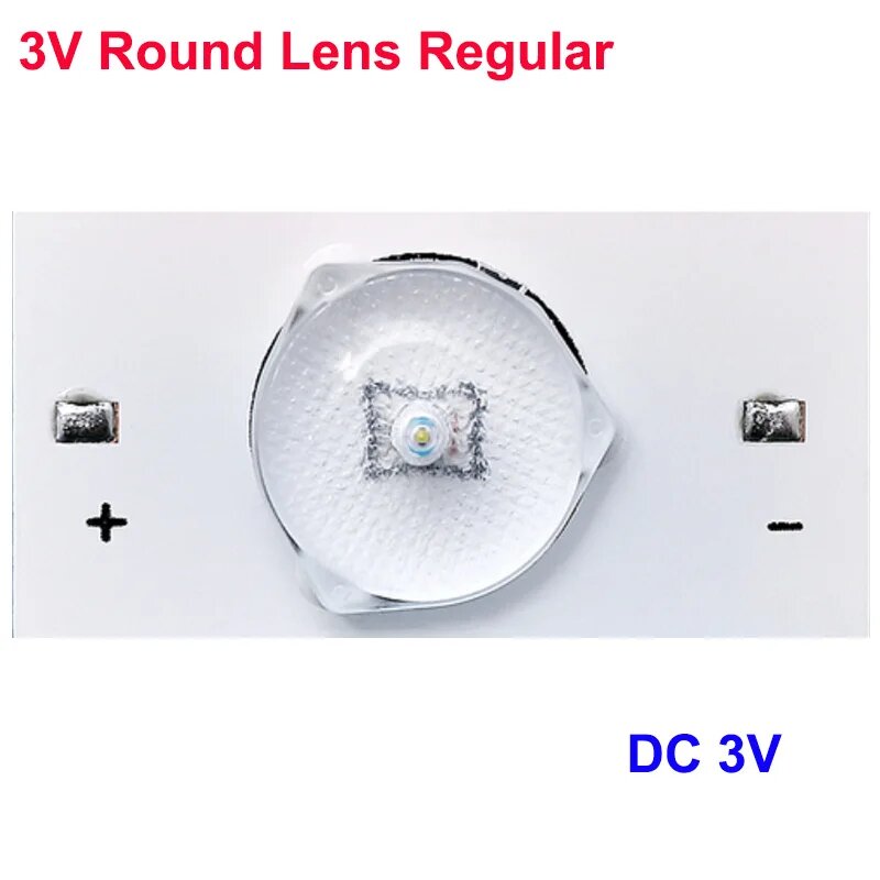 SUNSPURT SMD светодиоды 3В/6В с линзой для ремонта LED-телевизоров 3V Round Len Regular, 30 PCS