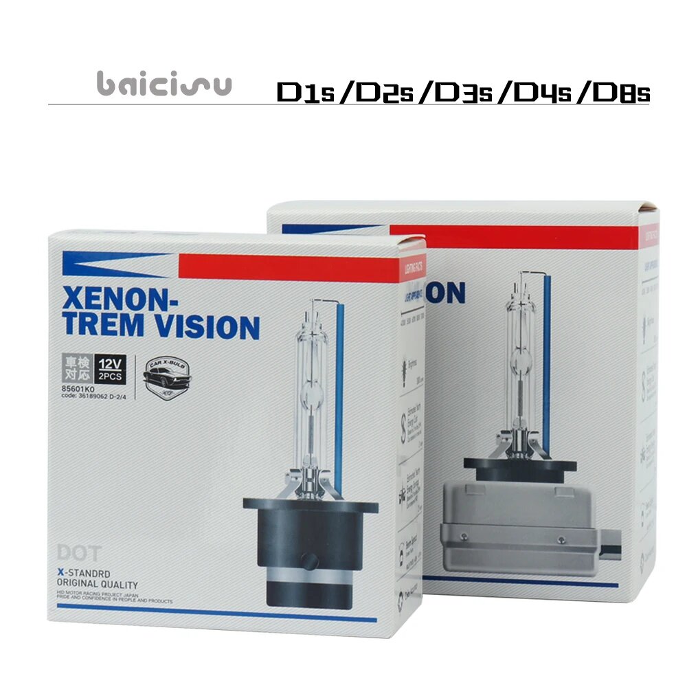 BAICISU 2 шт. 12 В 35 Вт Автомобильная лампа CBI HID ксеноновая фара D3S D4S D2S D1S D1R 12000K, D2S