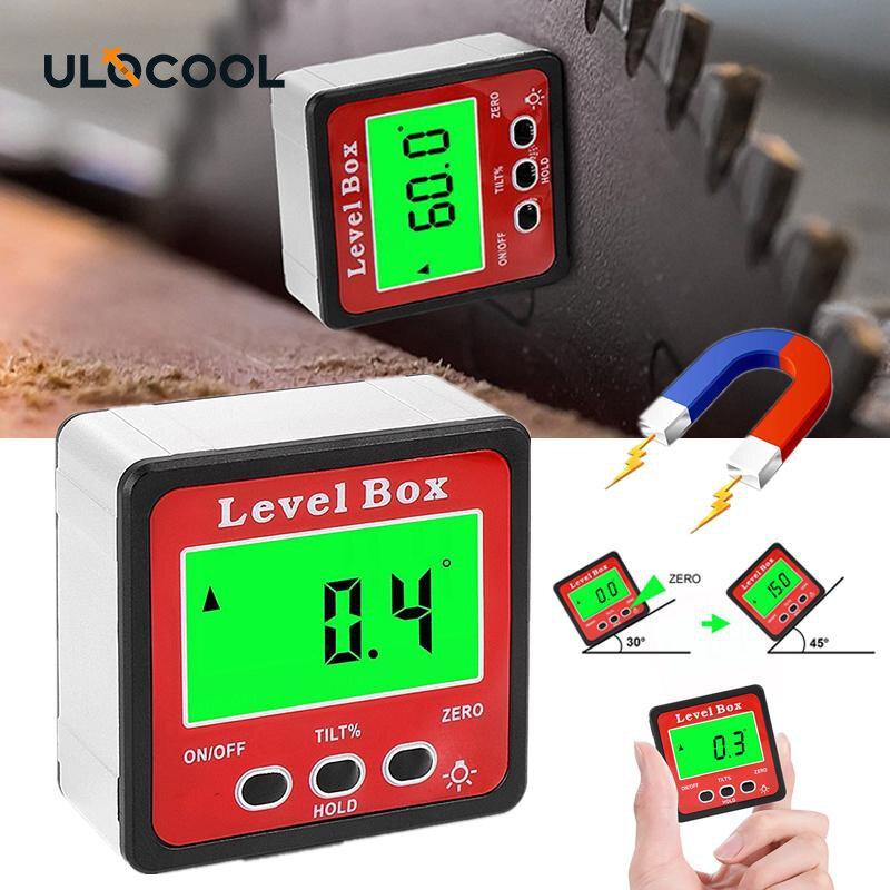 Угловой транспортир 4*90° Мини Электронный Цифровой Транспортир Инклинометр Угломер Измерительный Ящик