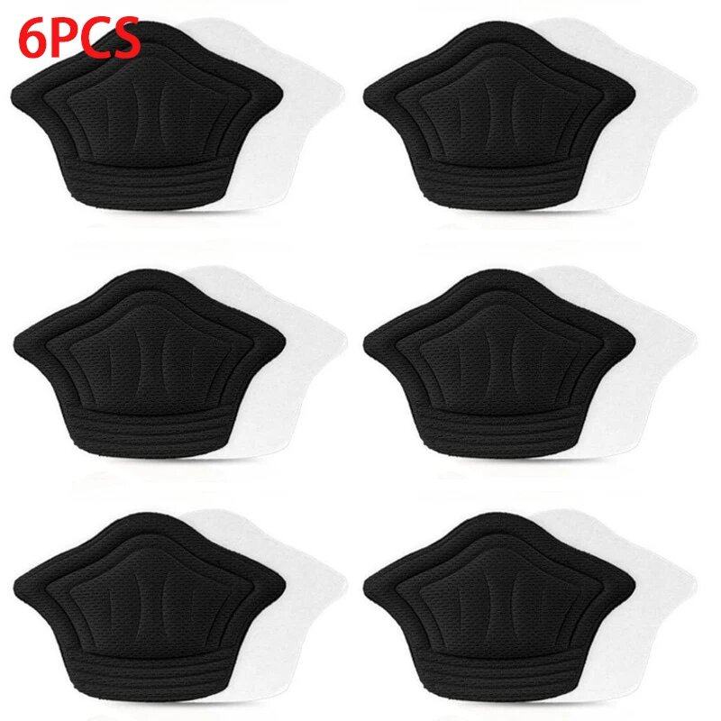 3 парные стельки, накладки под пятки, подушечки для спортивной обуви, наклейки на спину, половина стельки, регулируемые противоизносостойкие подушечки, вкладыши, стельки Черный, черный