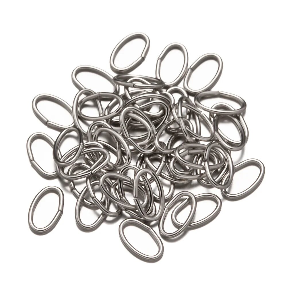 Кольца-соединители из нержавеющей стали, 5/6/8/10 мм, 50 шт. 4x6mm, Silver