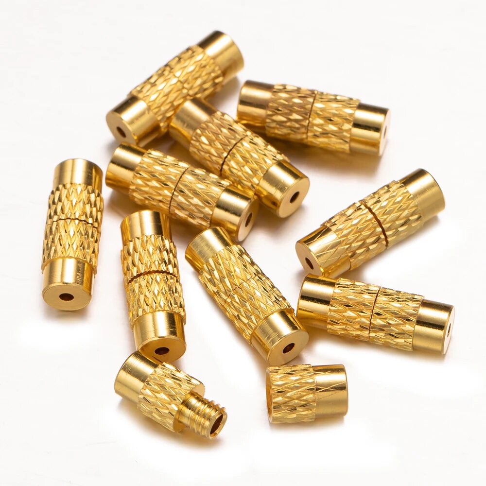Латунные застежки для ювелирных изделий, Gold, 20 шт