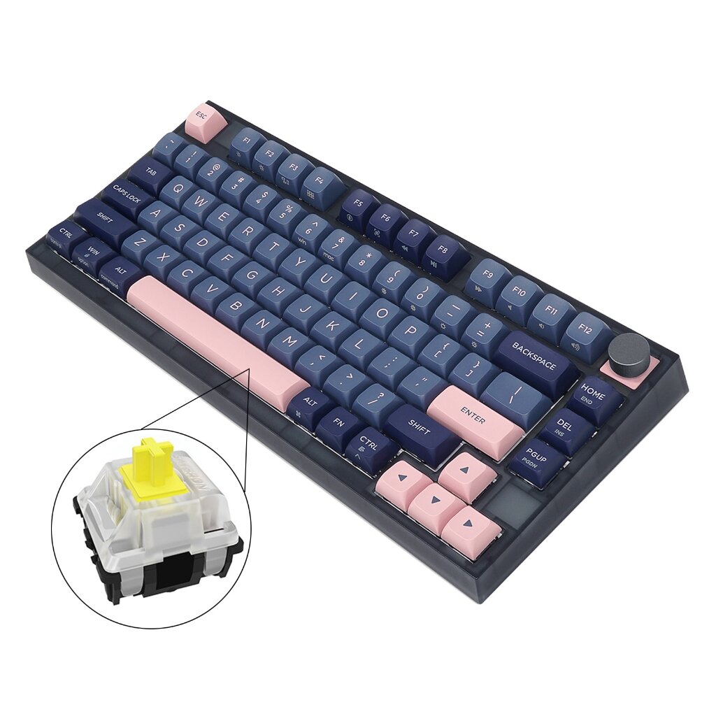 GK75 Механическая клавиатура USB Gateron-Optical Hot Swappable Mechinery клавиатуры Pbt Keycaps Double Shot