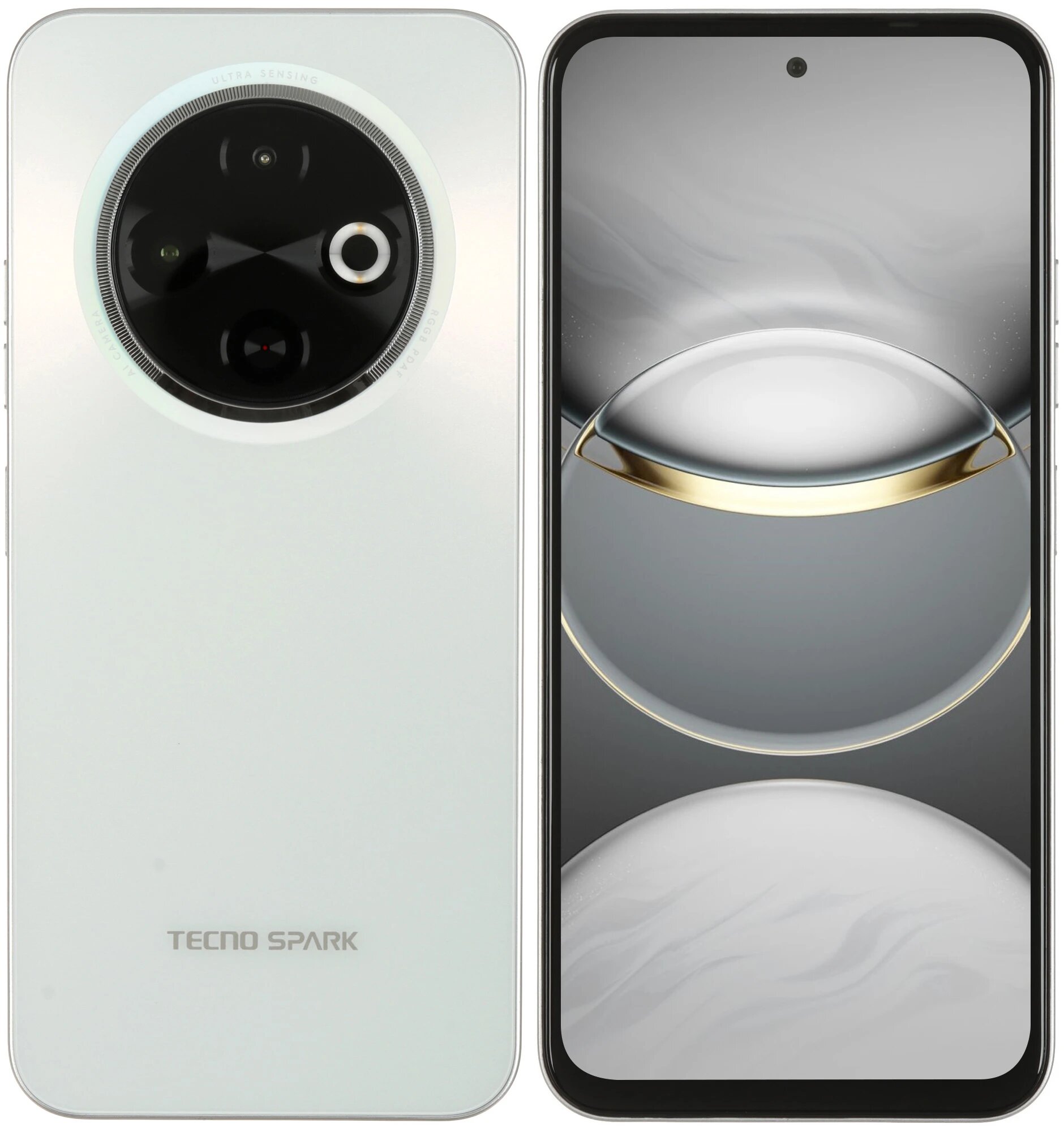 Смартфон Tecno Spark 30C, 128ГБ, 18 Вт, NFC, экран 6.67", 120 Гц, белый