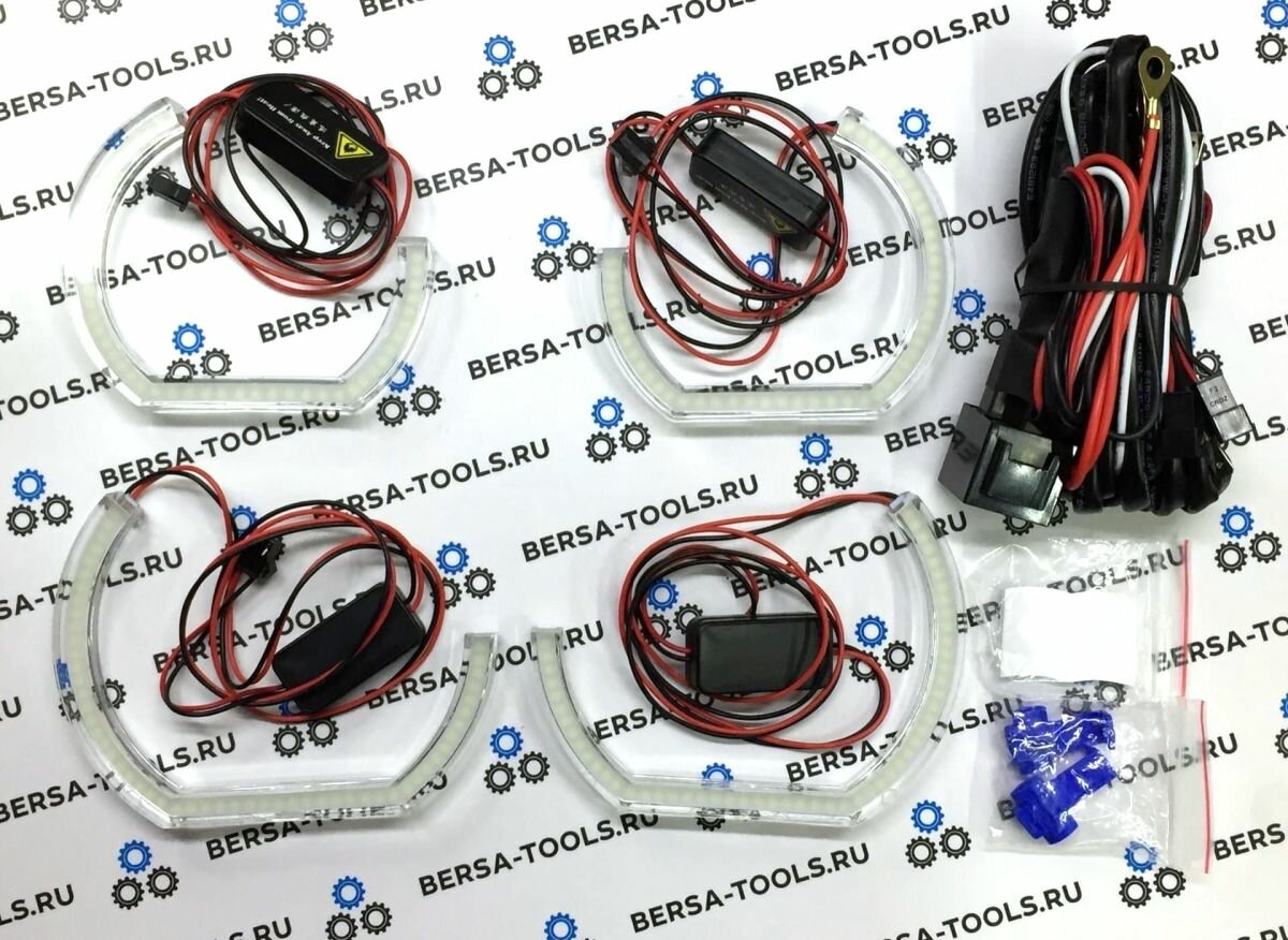 Светодиодные ангельские глазки C Shape Crystal Angel Eyes BMW E87, E60, E71 (Цвет: Белый)