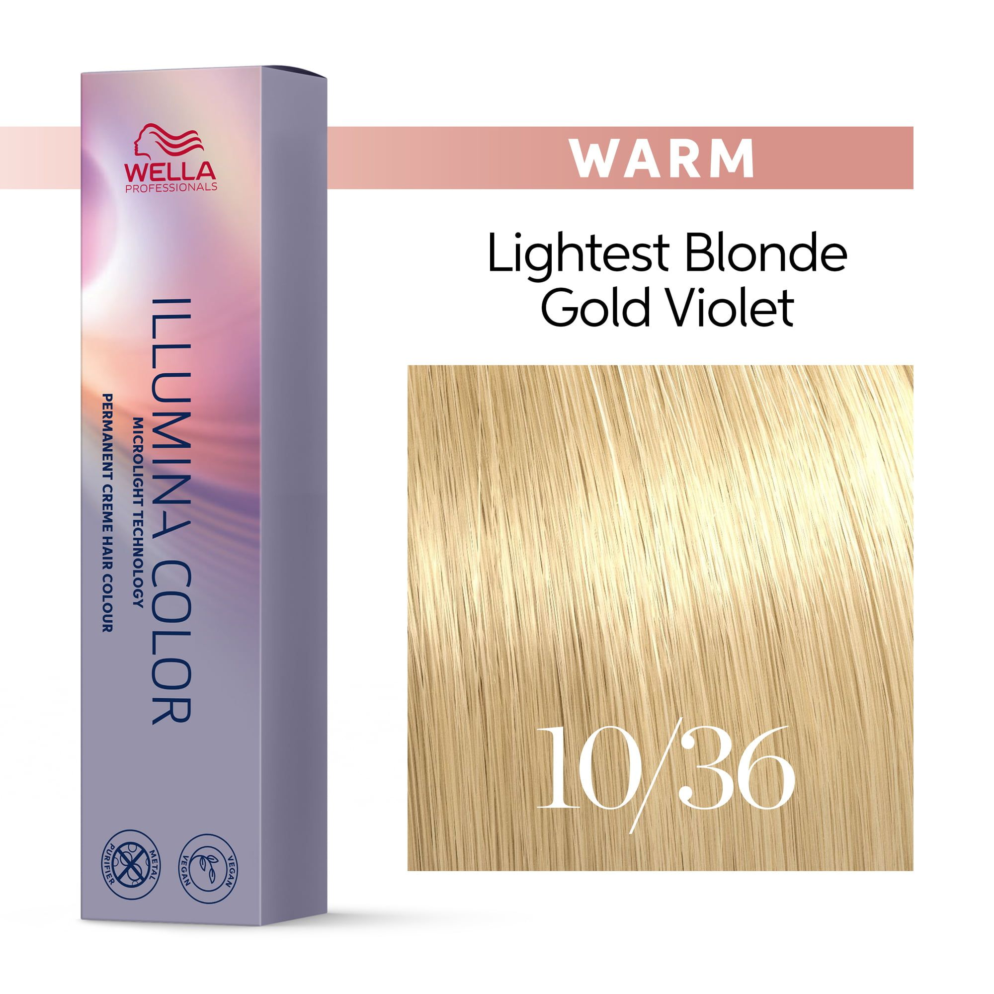 Wella Illumina Color 10/36 - Стойкая краска яркий блонд золотисто-фиолетовый 60 мл
