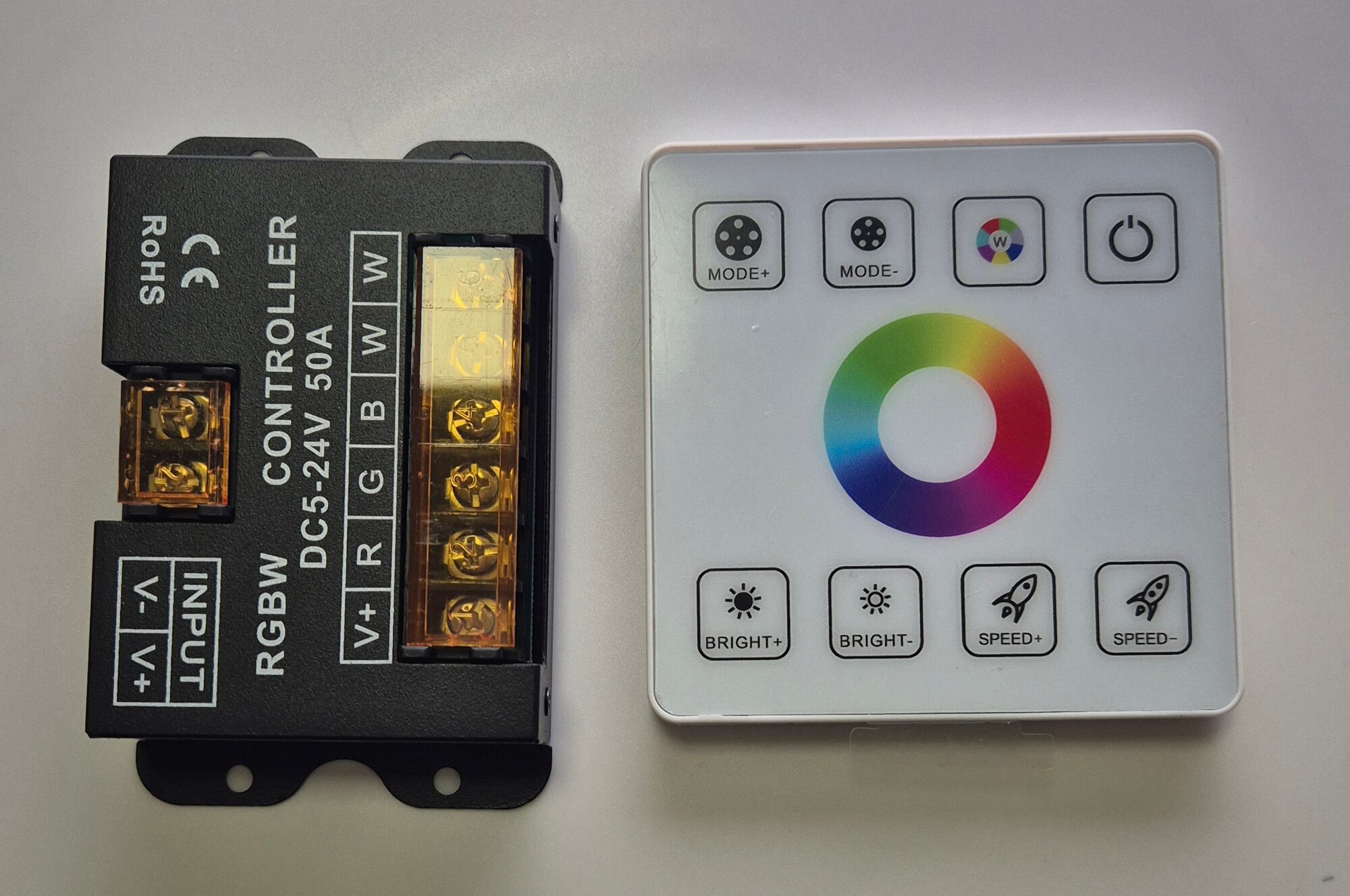 Контроллер с пультом для RGB/RGBW ленты 50А 5-24V 250-1200W IP20