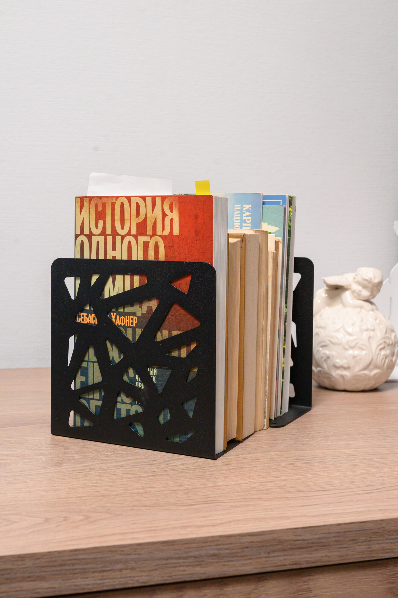 Держатель для книг и журналов, металл, 1 мм, черный муар, комплект — фото 1