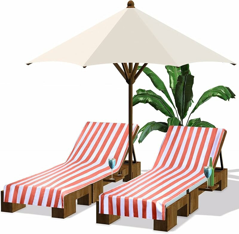 2 упаковки чехлов для шезлонгов 30 x 85 дюймов