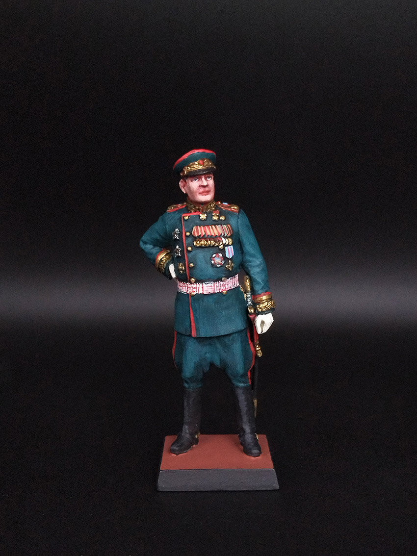 Фигурка "Маршал Малиновский" MMOTW, ручная работа, 7см, пьютер, акриловая роспись