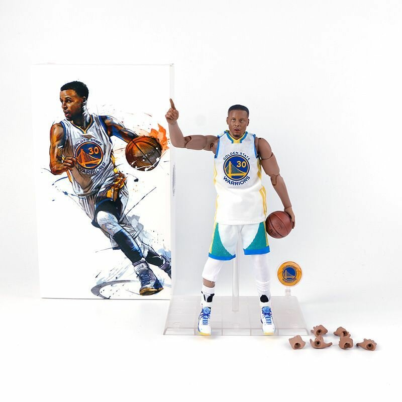 Экшн-фигурка баскетбольная звезда, 1/9 Стивен. Карри (Stephen Curry) 22см