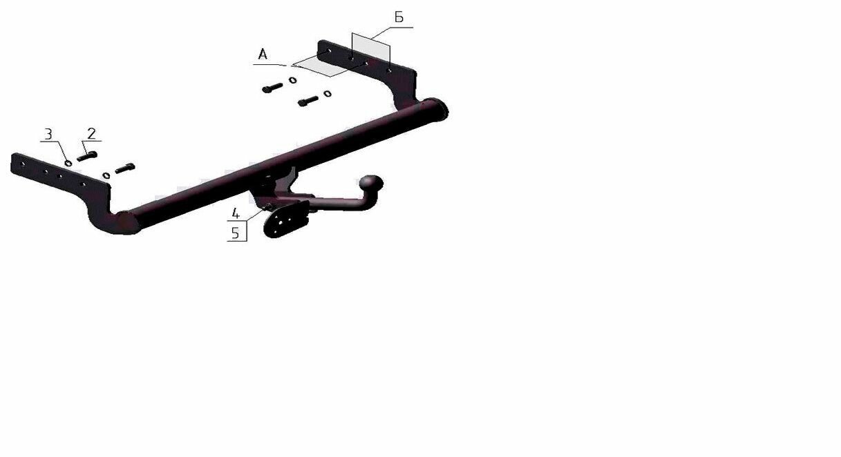 Фаркоп для Hyundai Accent (2000-2006) (без электрики) (паспорт и сертификат) AvtoS. HY01