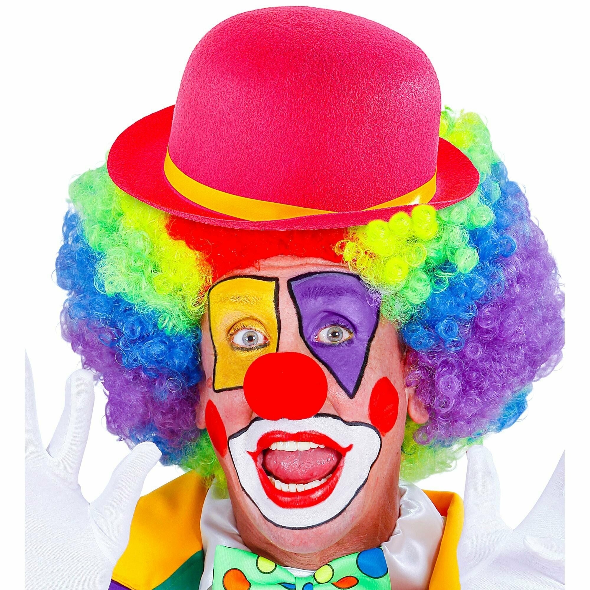 Котелок розовый с желтой лентой