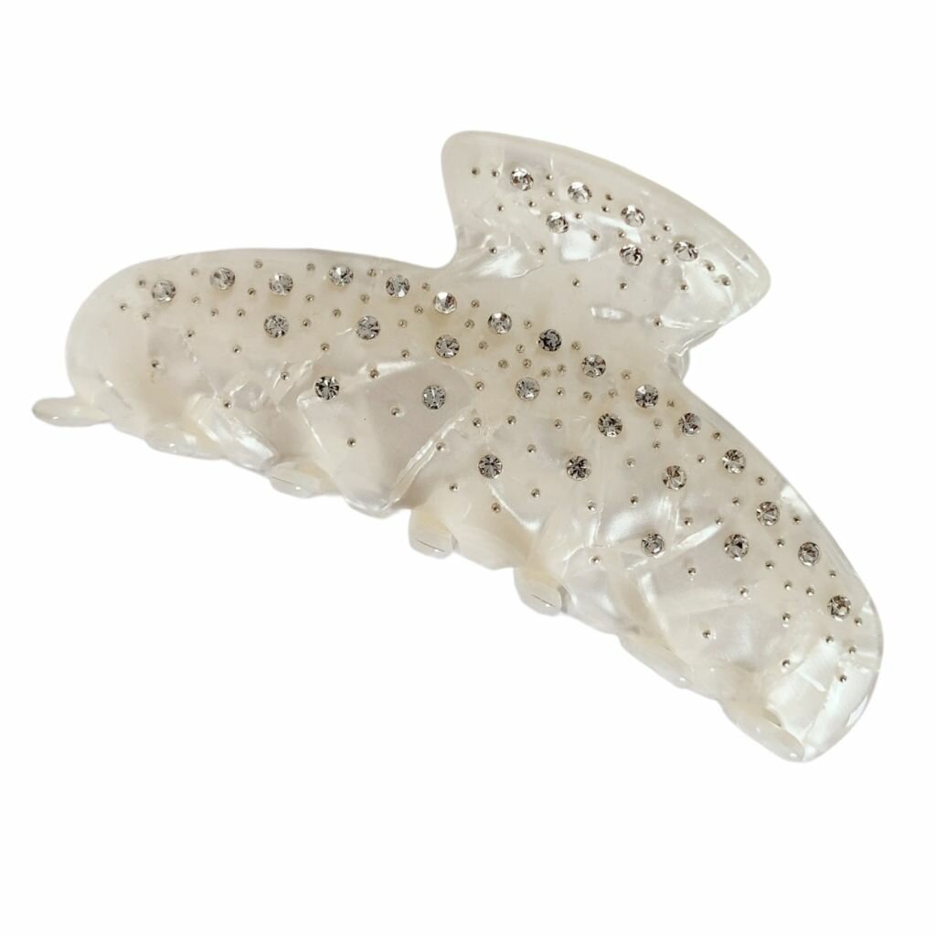 Роскошные ацетатные волосы с когтями стразами, детализация для элегантных женщин, ищущих модные аксессуары