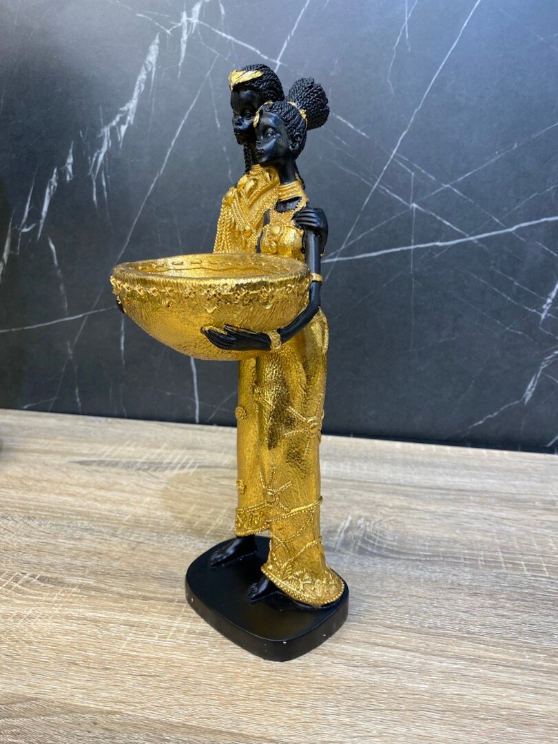 Статуэтка Африканцы Casaentera CE12-10686606 золото/черный 145х120х345h