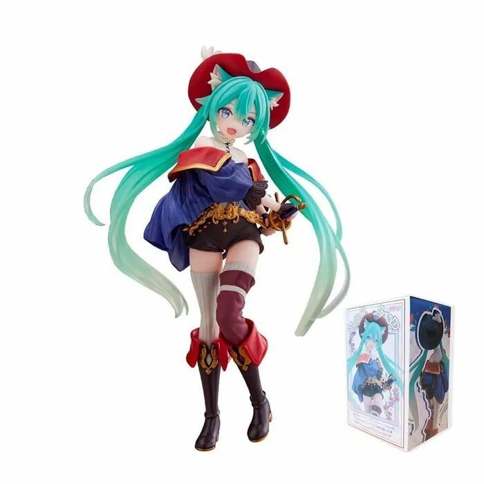 Фигурка Хацунэ Мику Wonderland, Кот в сапогах / Hatsune Miku Wonderland Figure, Cat in Boots -jua